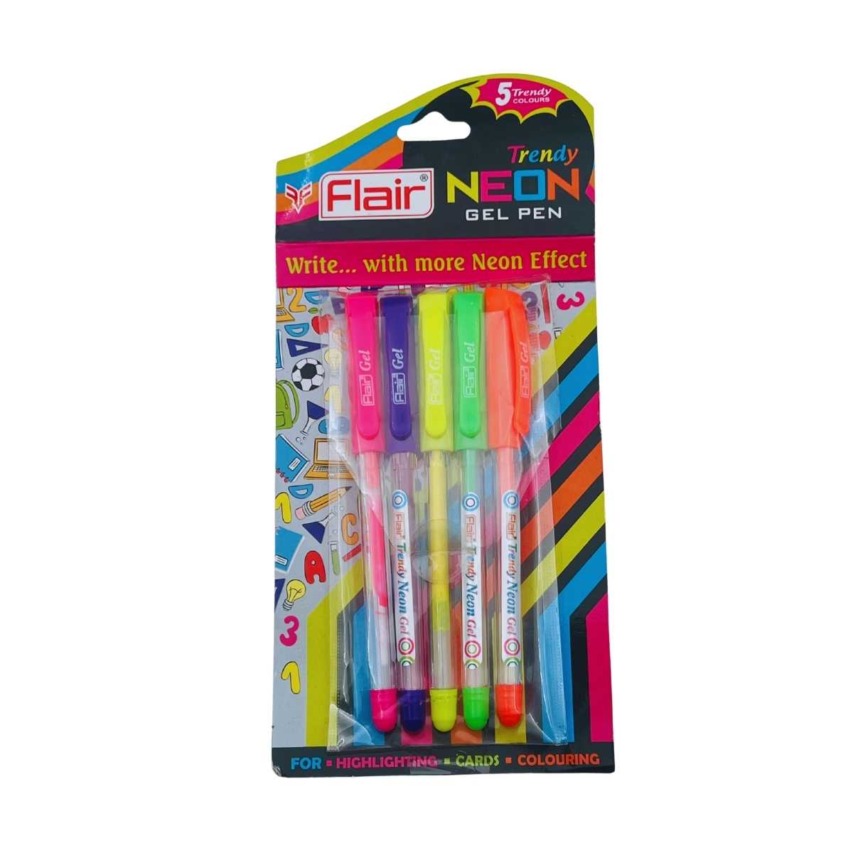 ESFEROS 5 COLORES FLAIR NEON 0100020985 – Tia Tula