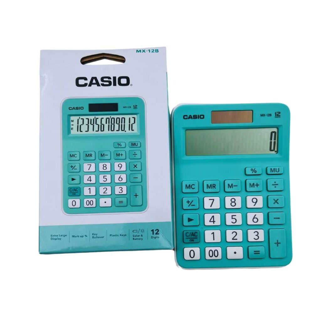 CALCULADORA CASIO MX-12B VERDE 0100024025 – Tia Tula