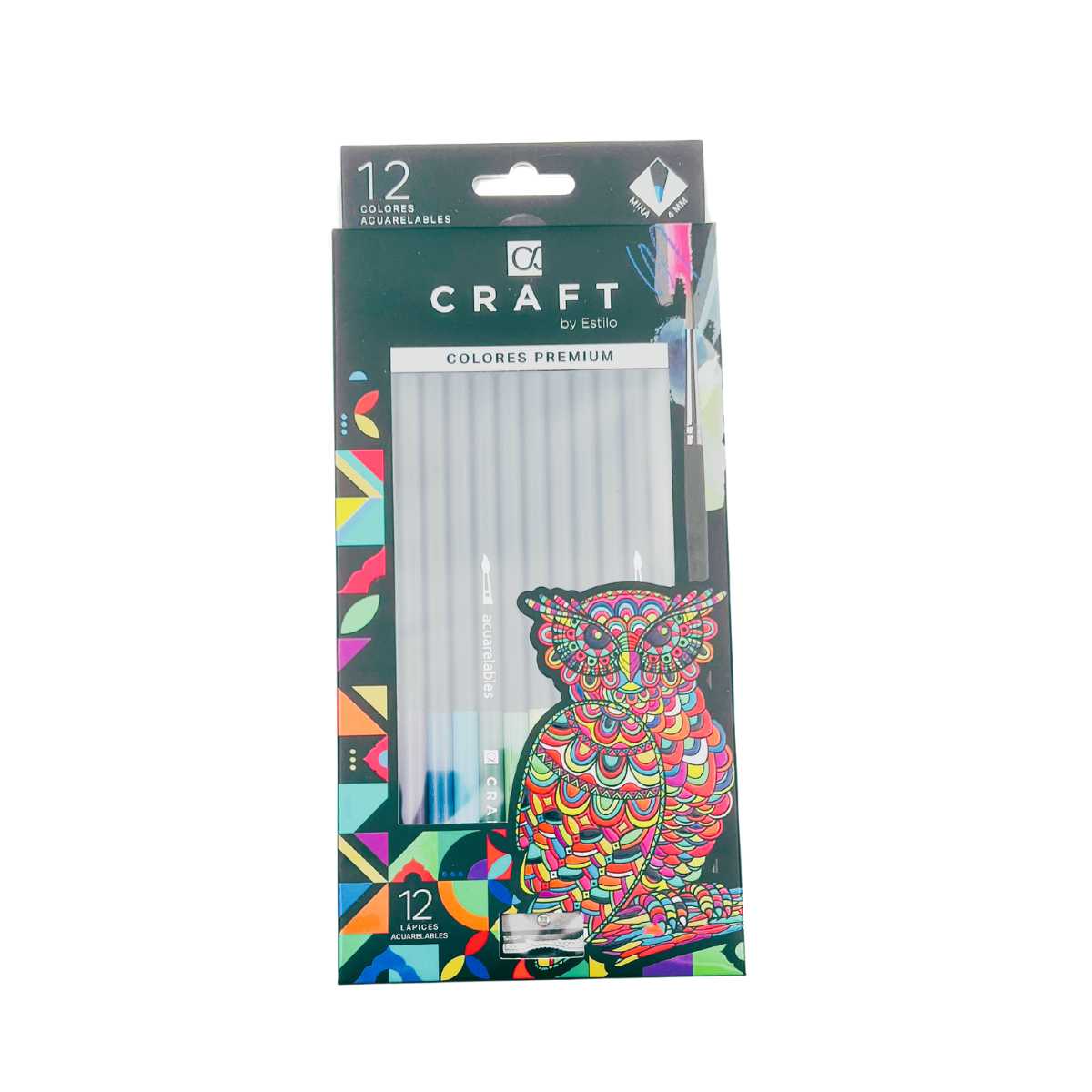 PINTURAS LARGA 12 COL. CRAFT ACUARELABLE 0100028252 – Tia Tula